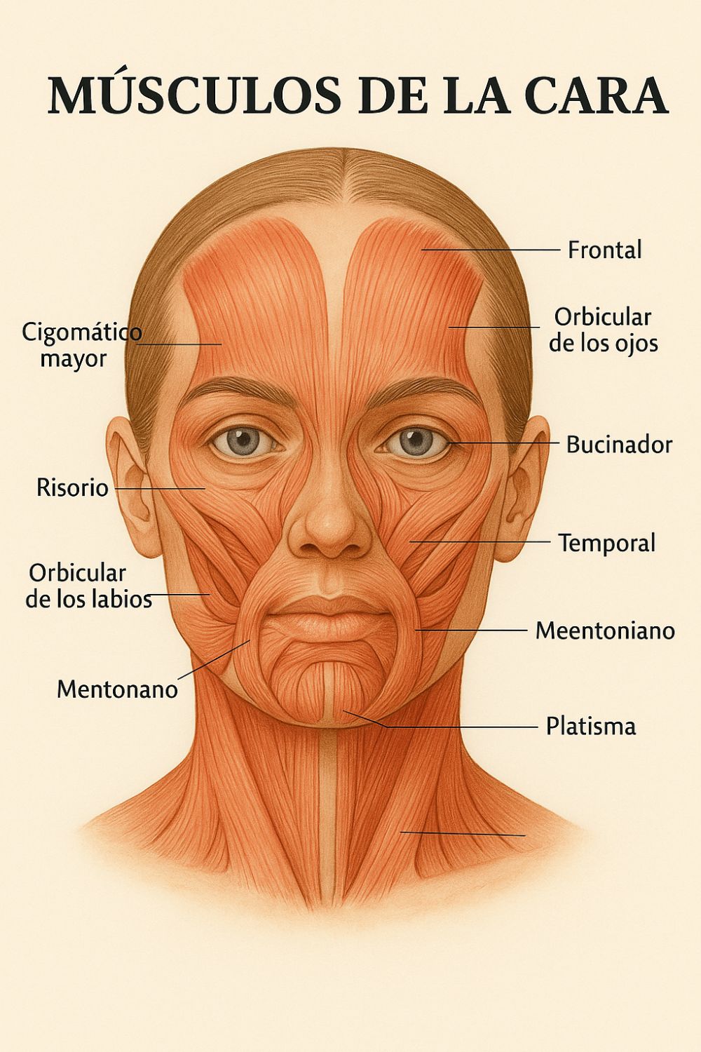 Músculos de la Expresión Facial - Repaso Reválida de Cosmetología